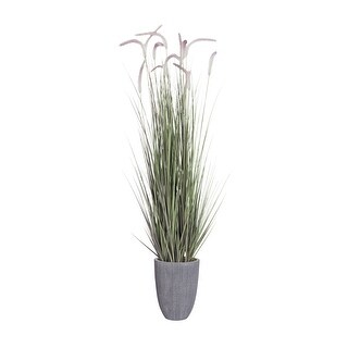 Faux Foxtail Grass 71.1" Purple and white topped Tall artificial grass - Green - Bed Bath ...